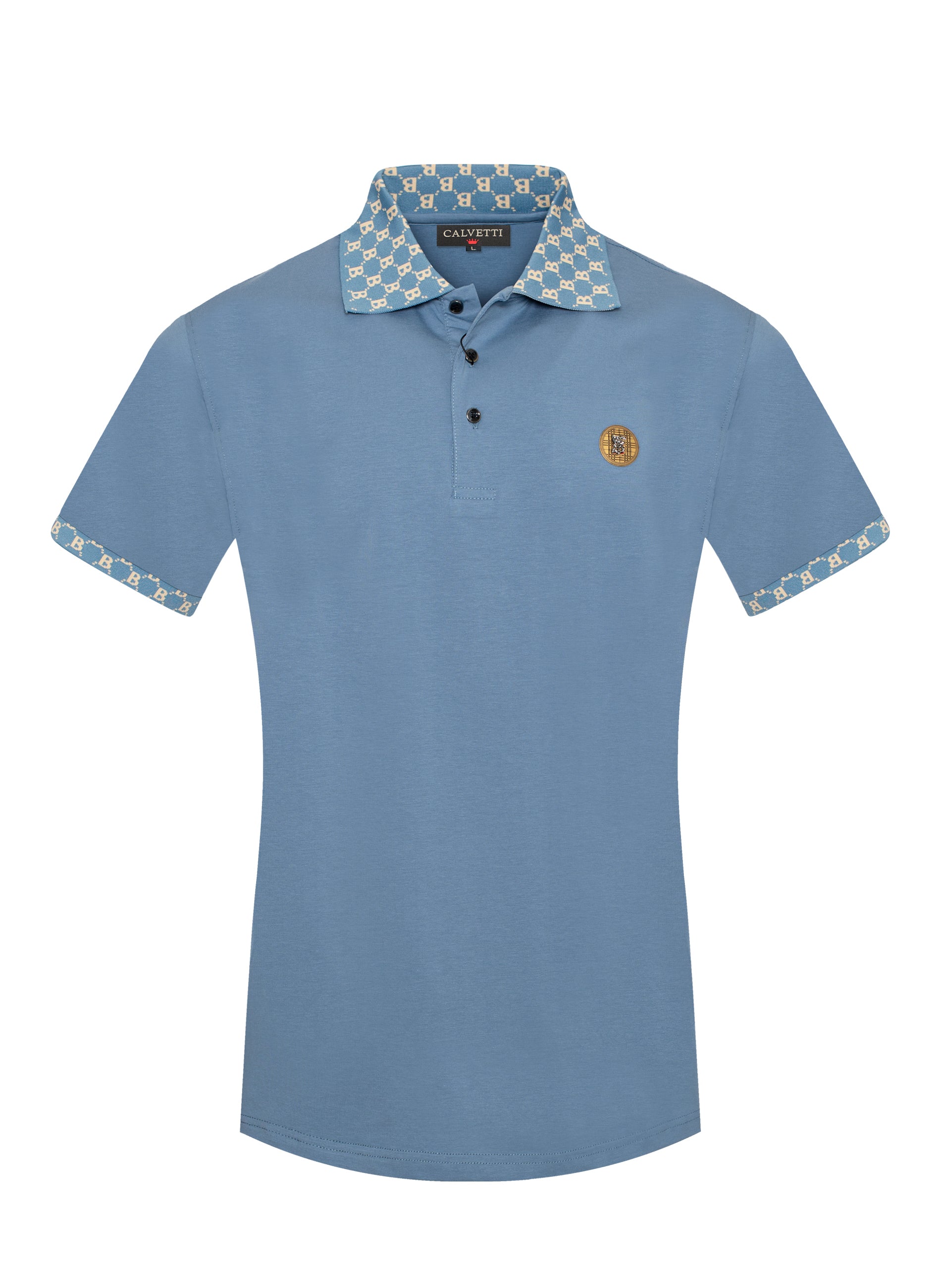 MEN'S COTTON/POLY FANCY POLO SHIRTS-CS200-202