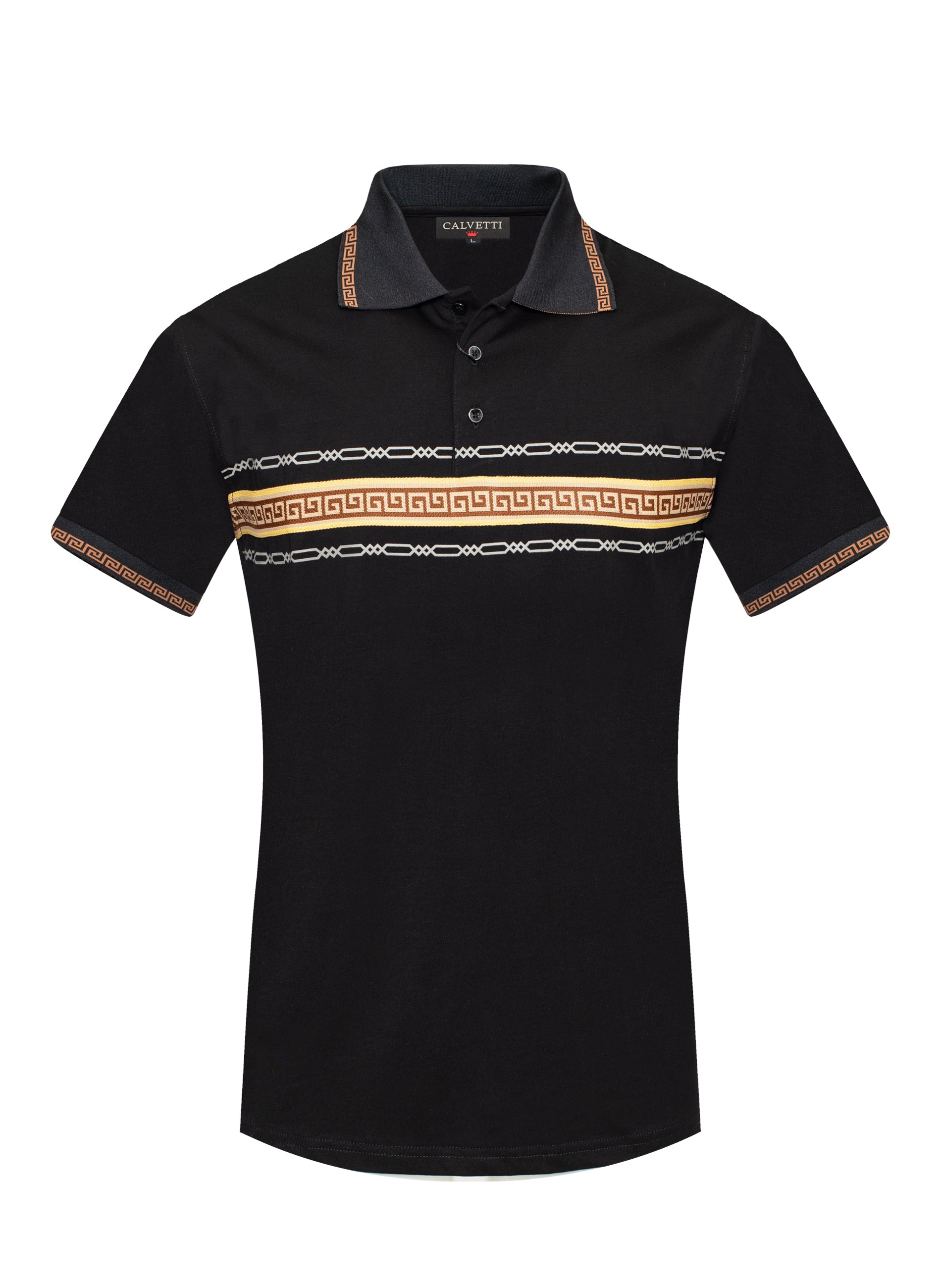 MEN'S COTTON/POLY FANCY POLO SHIRTS-CS200-206