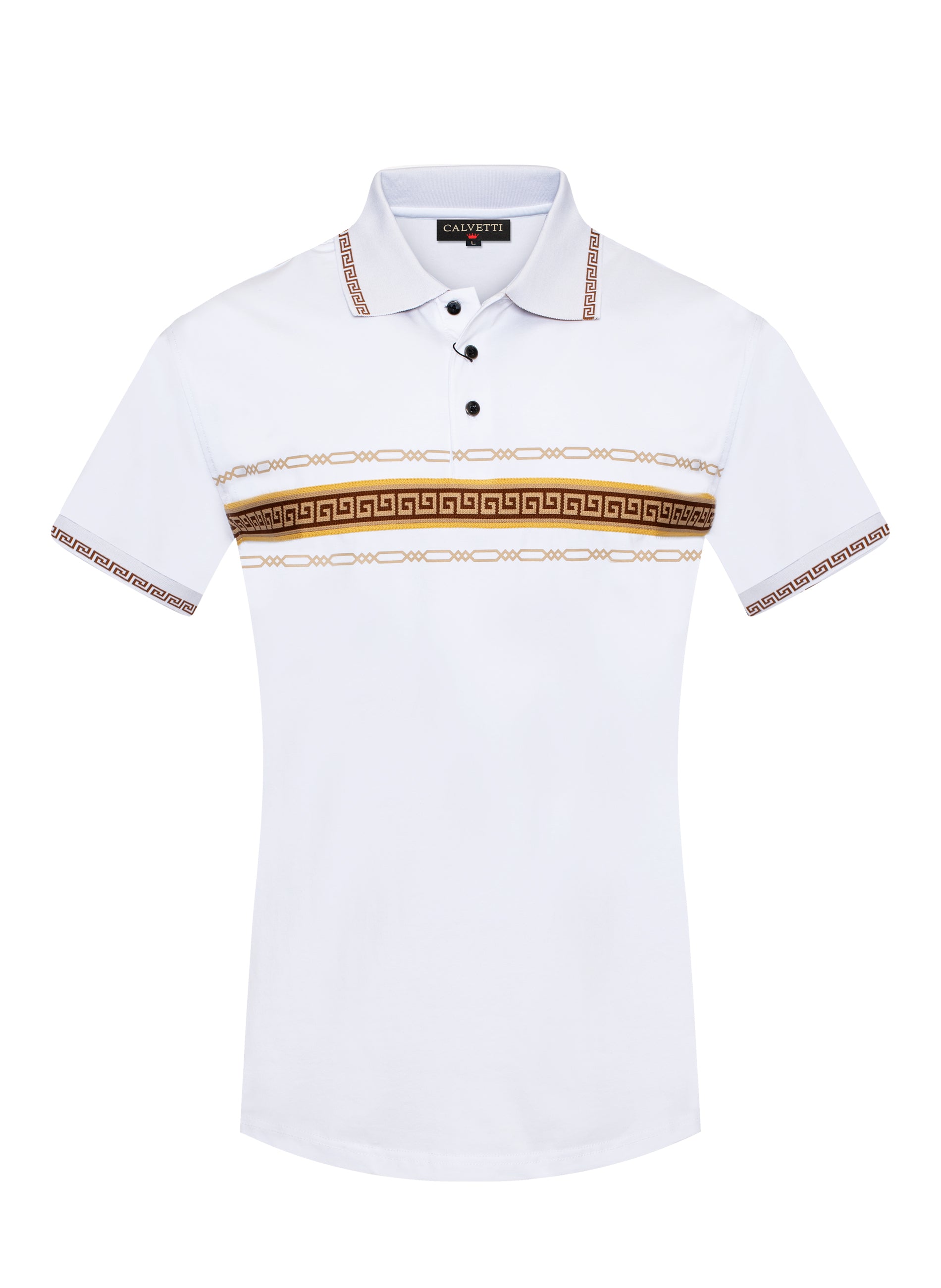 MEN'S COTTON/POLY FANCY POLO SHIRTS-CS200-208