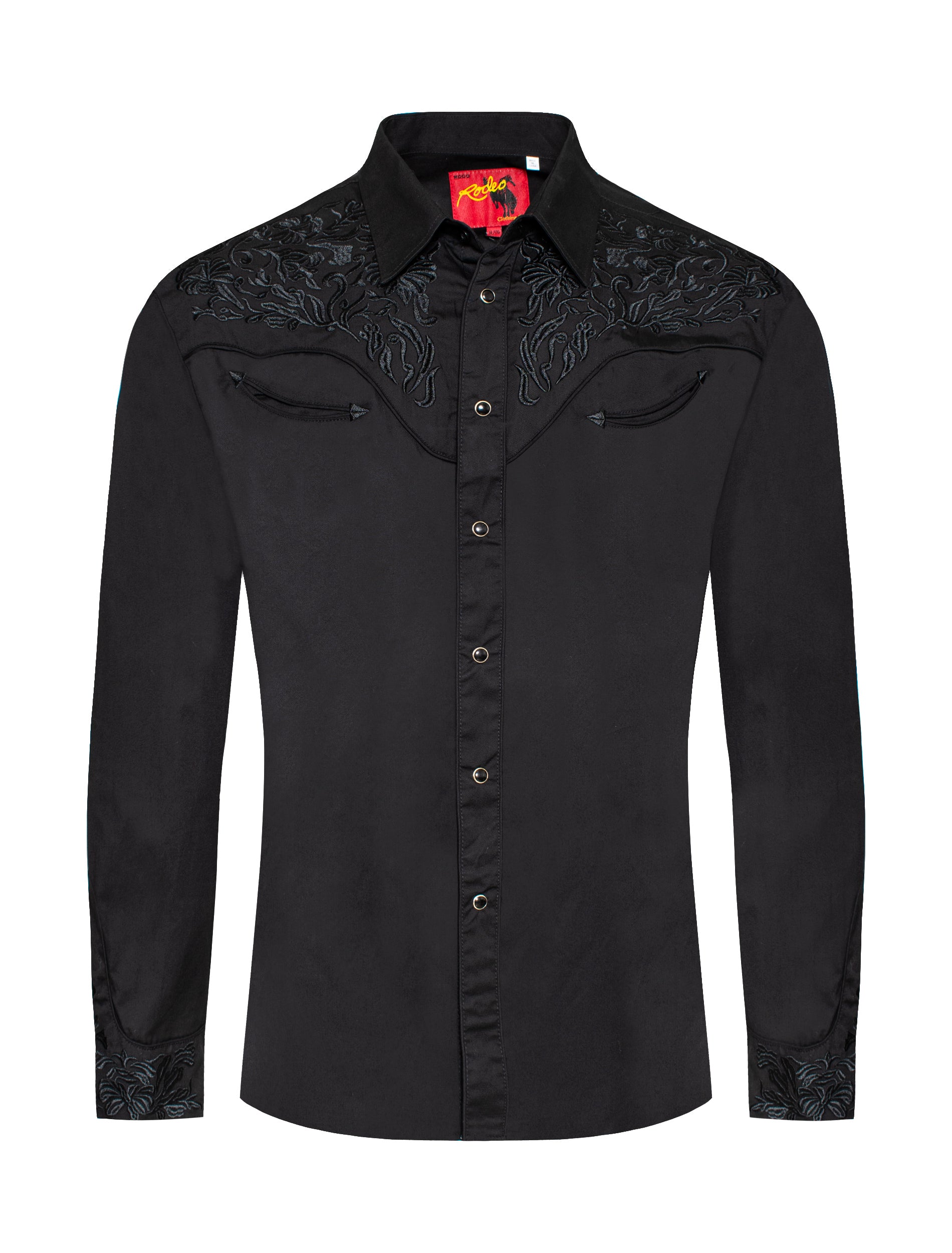 Rodeo Clothing Western Cowboy Dress Shirt with Embroidery for Outdoor ...