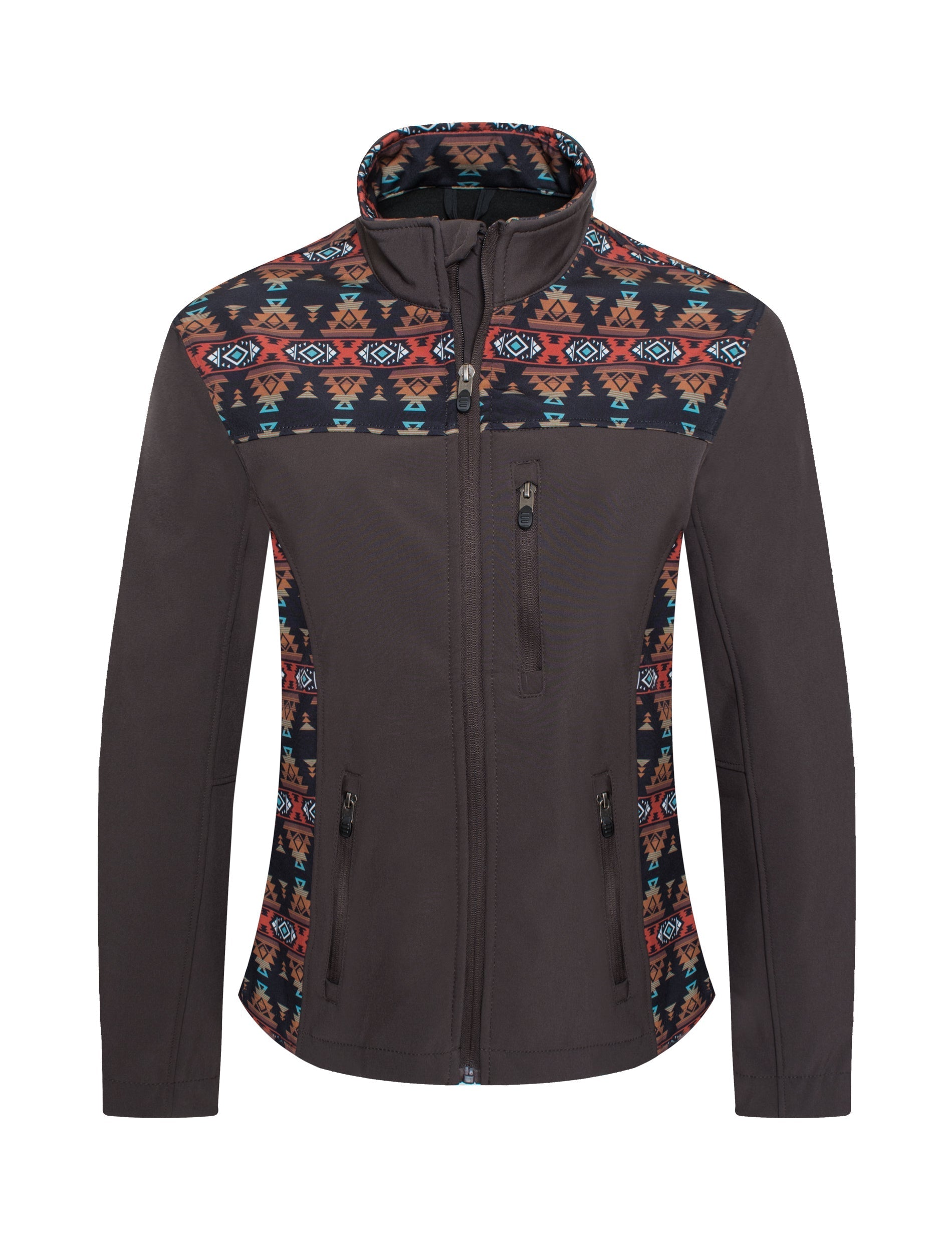 Women's Western Aztec Print Jacket-LJ650EMB-AZ-BROWN-RUST – Rodeo ...
